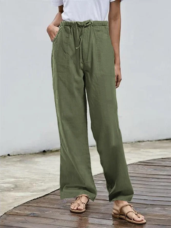 Women Casual Daily Drawstring Pants | roselinlin